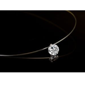 Jewelry | Crystal Necklace On Transparent Fishing Line | Poshmark